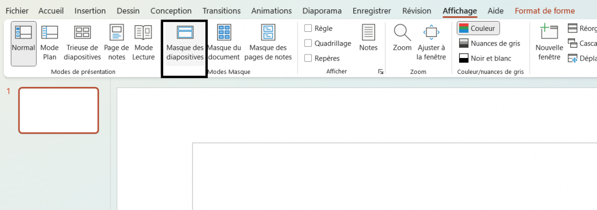 Masque PowerPoint : comment faire pour qu'ils soient utilisés
